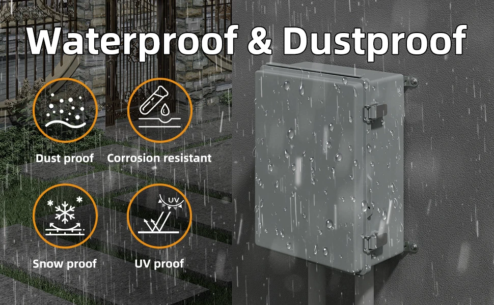 Waterproof Outdoor Electrical Junction Box With Stainless Steel Latch - Oem