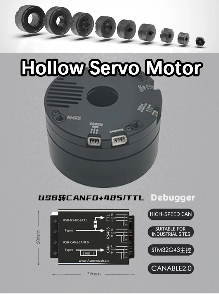 24V Flat Brushless DC Motor 2-4A Servo Permanent Magnet Hollow Rotor ...