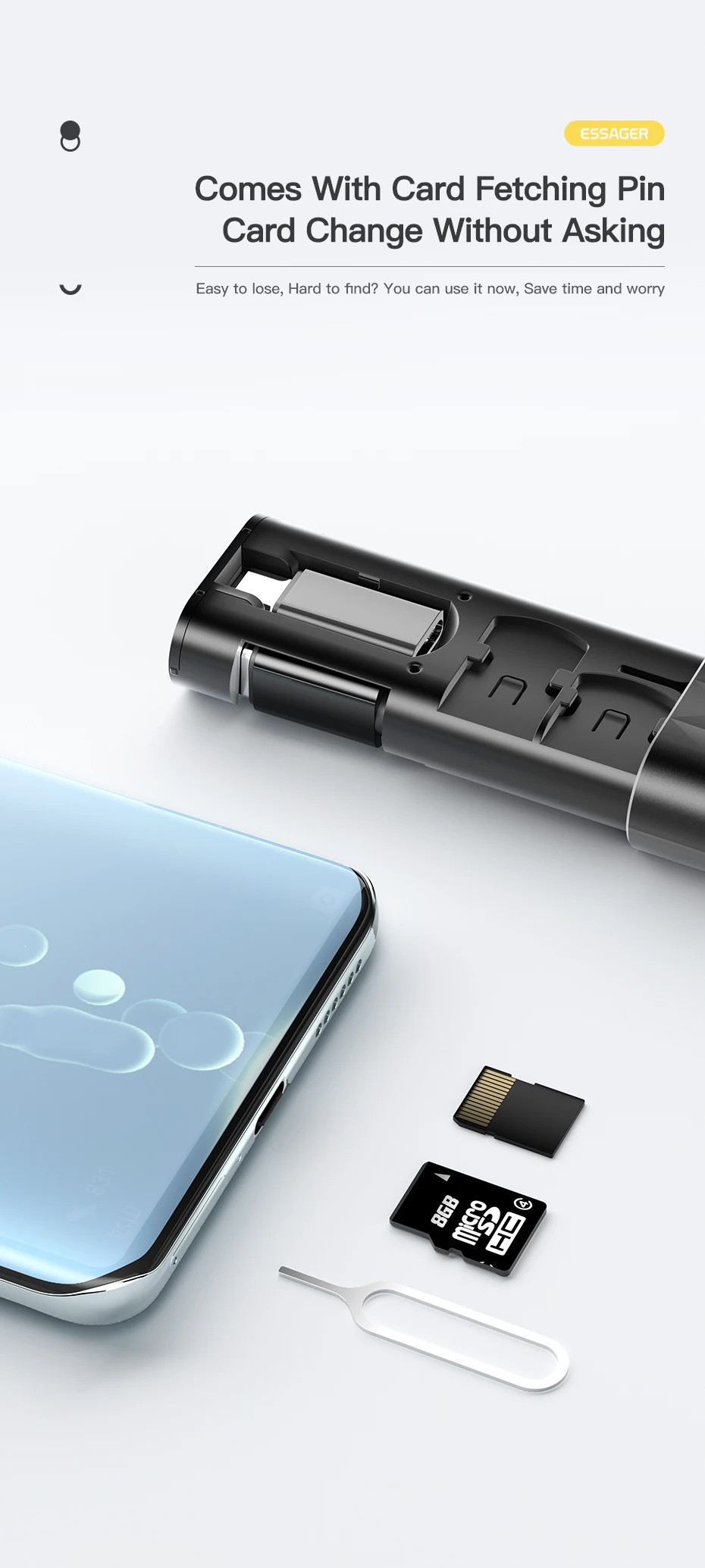 Essager 2022 Lingwen Multi-function Charging Cable Mobile Phone Otg ...