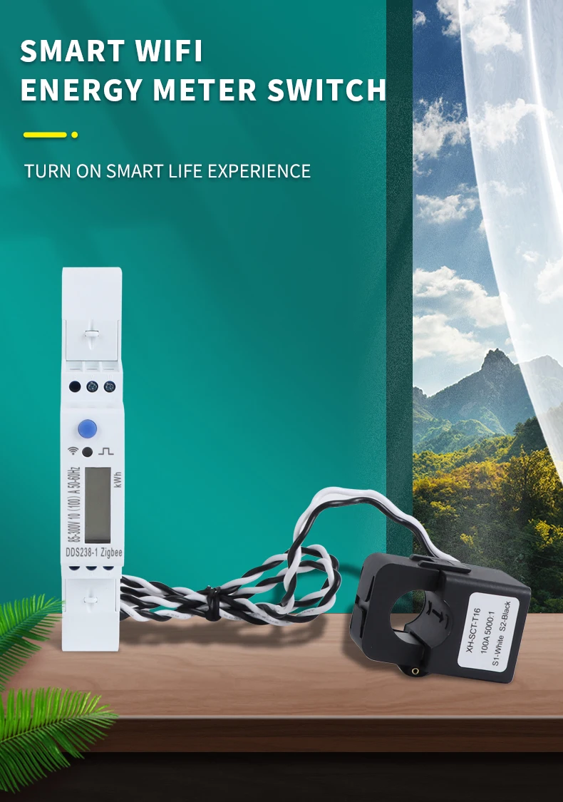Clamp CT 100A Smart Energy Meter - Compatible with Home Assistant