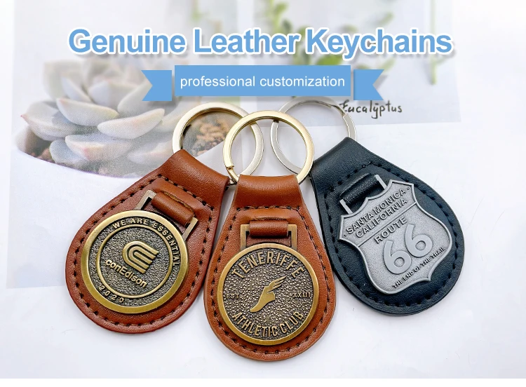 Shop Our Custom Wholesale Leather Keychains - Durable & Stylish