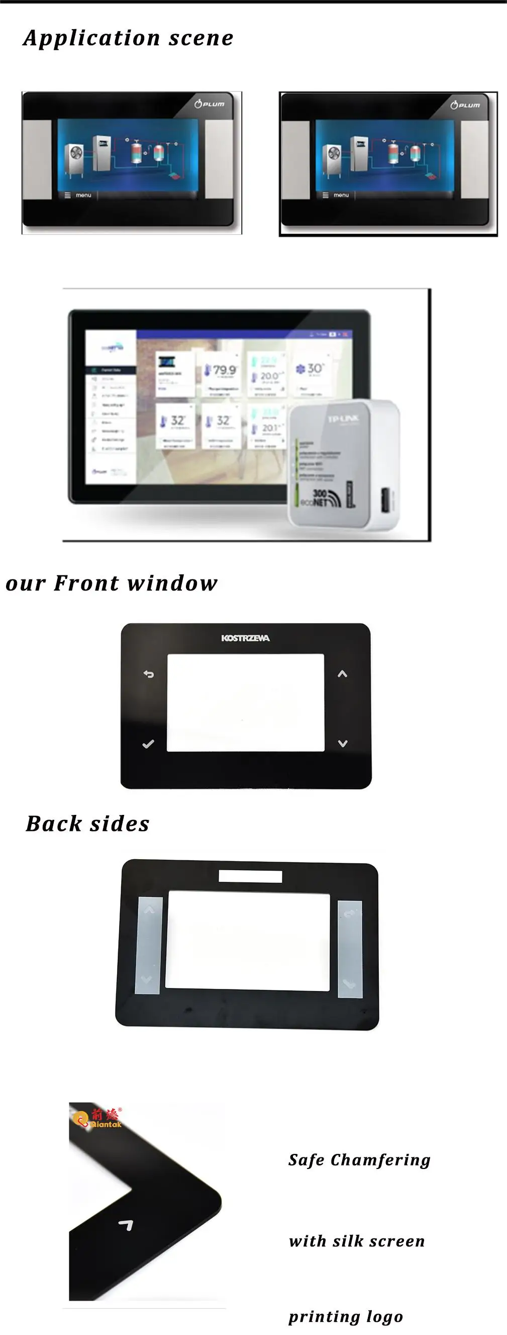 Custom Decoration Acrylic Front Control Panel Smart Membrane Decorative ...