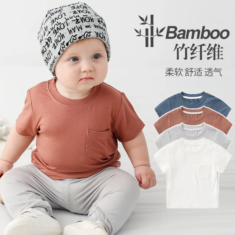 Custom Factory OEM Summer Infant Toddler Bamboo Fiber T-shirt Boys ...