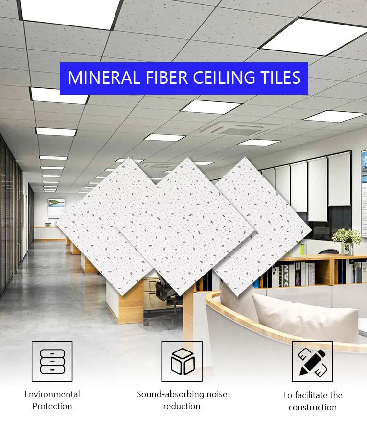 False Ceiling Design Mineral Fiber Sheet,600*600 Acoustic Mineral Fiber ...