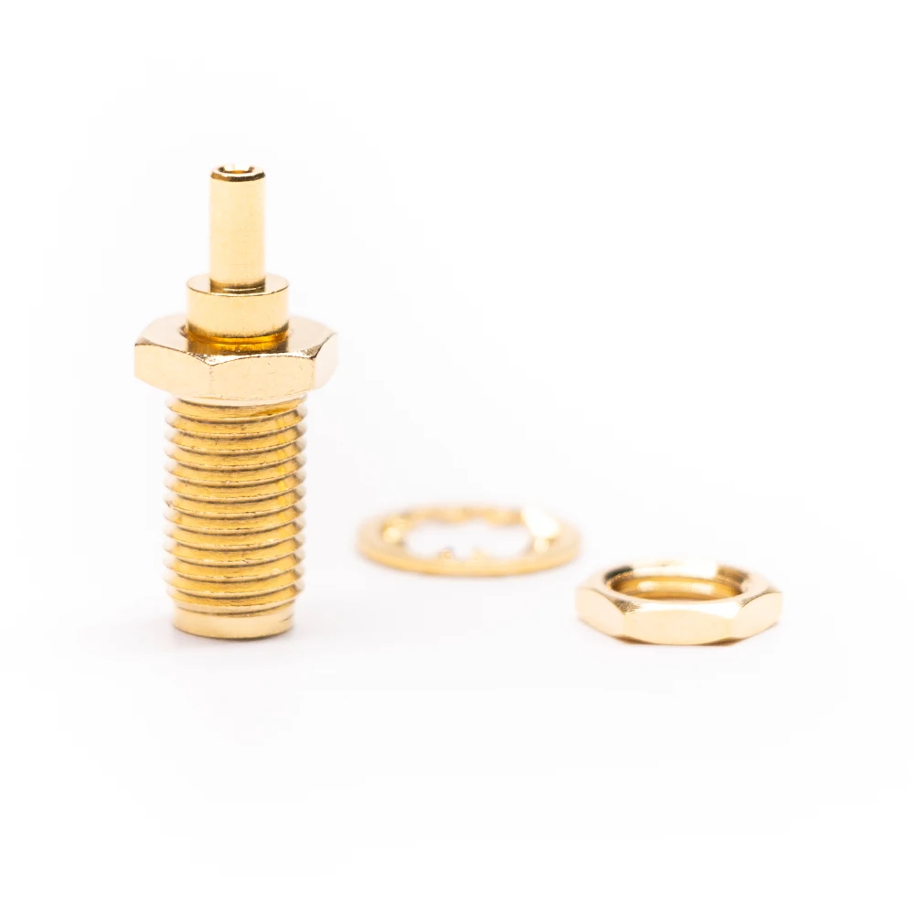 RF SMA PCB Mount Edge Mount Straight Copper Connector