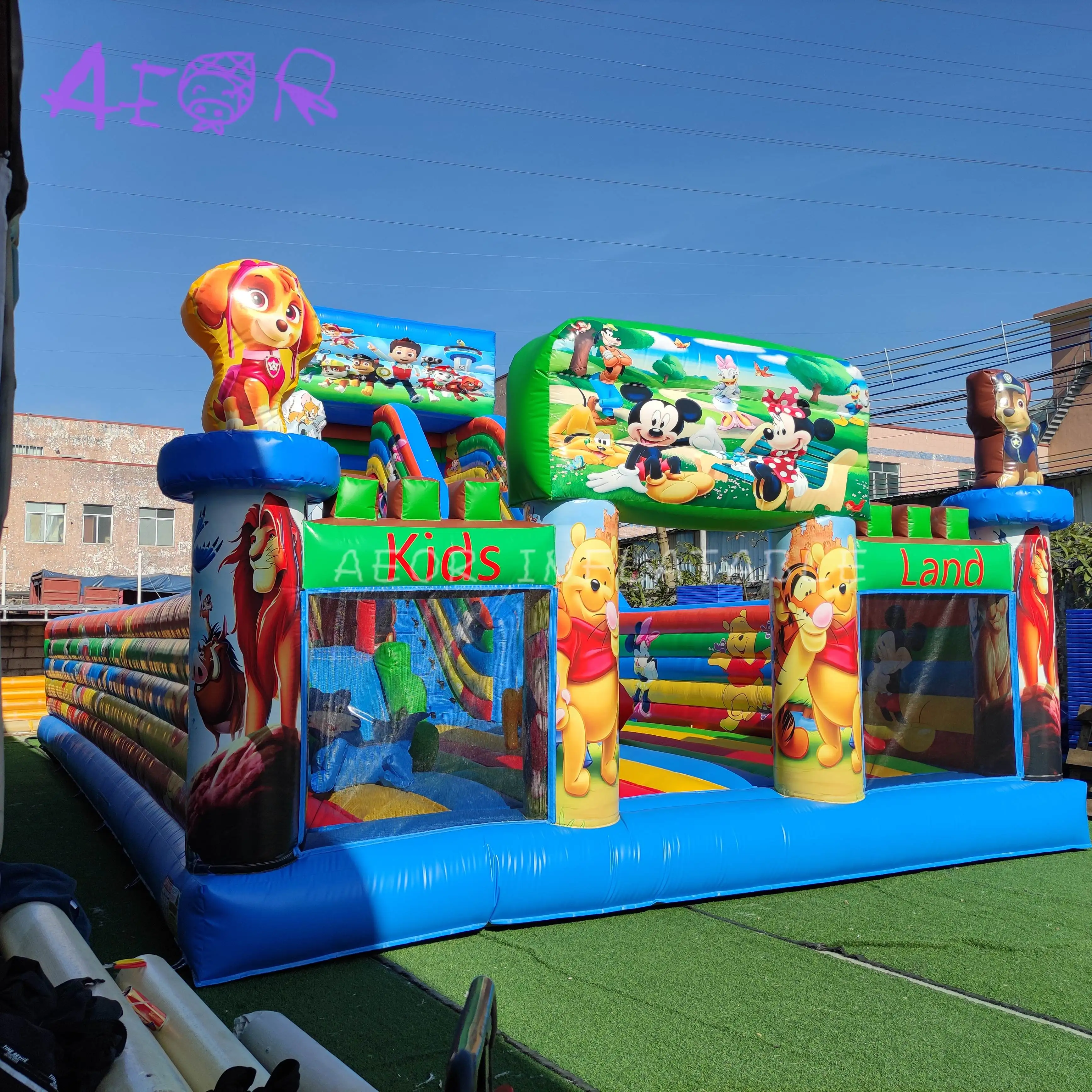 Modern Commercial Bounce Slide Mario Themed Inflatable Bouncer Jumping ...