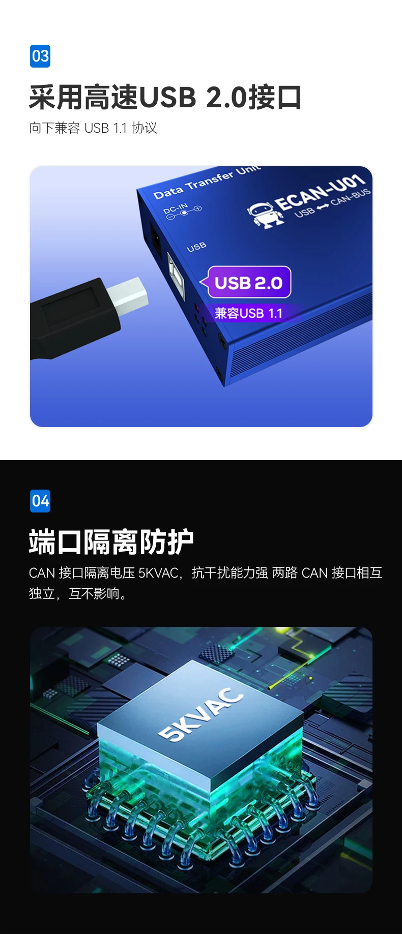 Dual Channel Usb To Can Module Protocol Converter Can Bus Analyzer ...