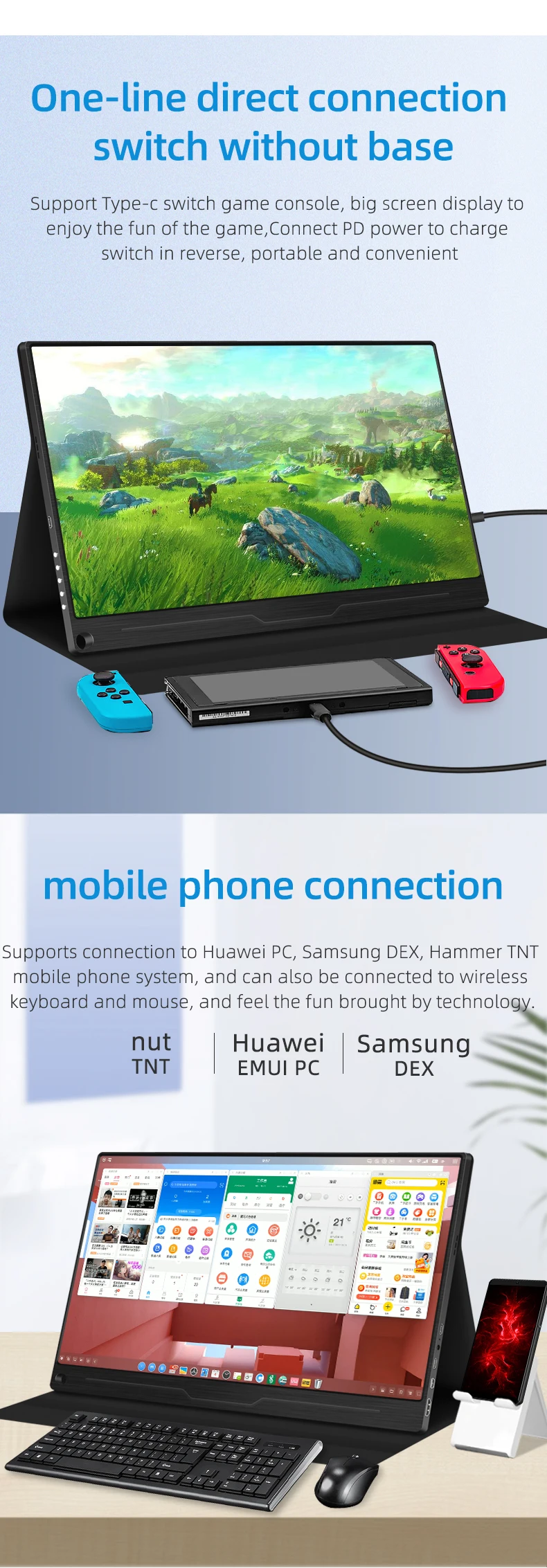 Usb Type-c 3840x2160 4k Monitor With 5mm Ultra Slim Lcd Display Screen ...