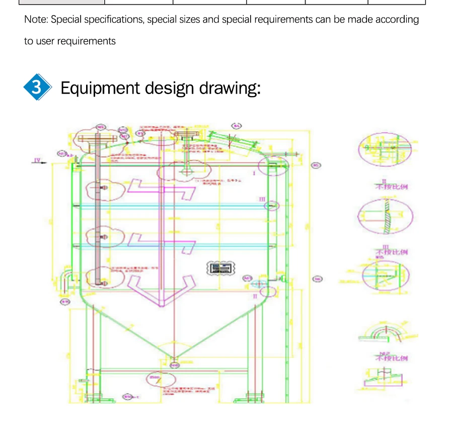 10m3 - 100m3 Mixing Tank - Food Grade Stainless Juice Mixer