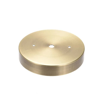 Retro Ceiling Canopy Light Kit With Loop Antique Brass Disc Pendant ...