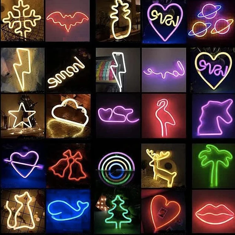 Custom Pink Rose Flower Neon Signs LED Signs Decorative Wall Art ...