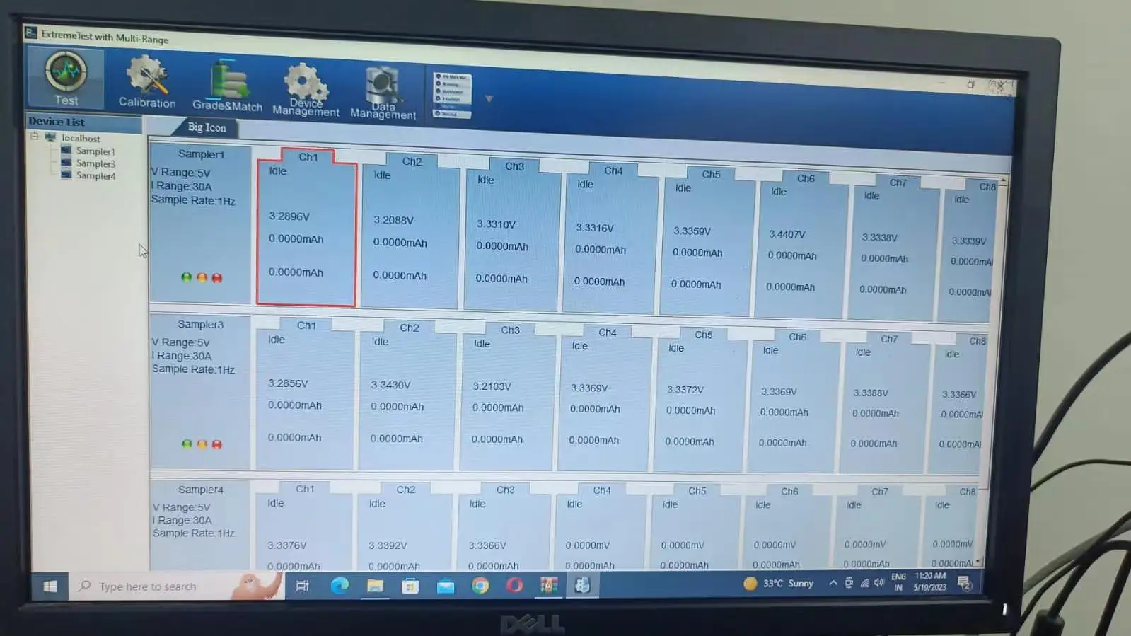 256 Channels Cell Grading Machine for 18650 Lithium Batteries