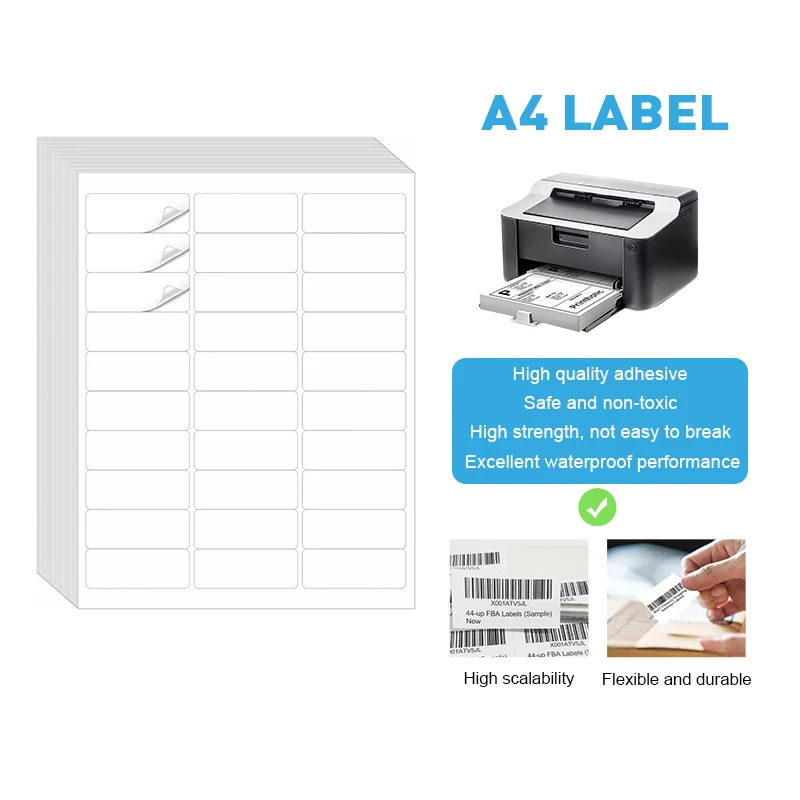 Pvc sticker label for packaging printer a4 printing label sticker paper ...