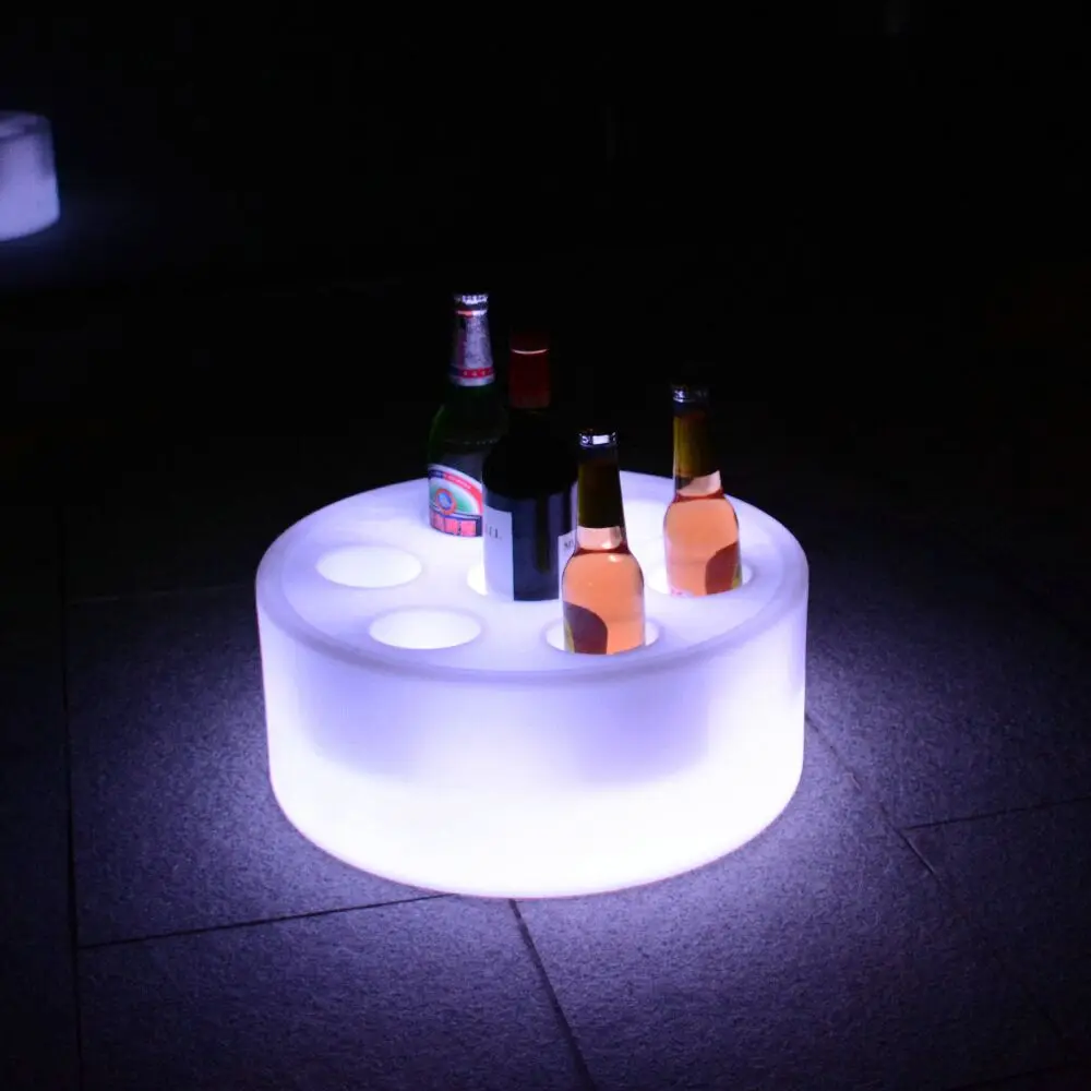 Super Bright Light Up Round Shape Led Wine Serving Tray - Buy Led ...