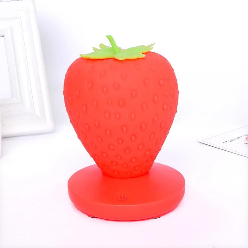 L248055 Strawberry Lamp LED Cute Night Light Bedside Color Changing ...