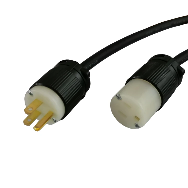 Power Extension Cord With 5-15 15 Amp Male Plug And Nema 5-15 Power ...