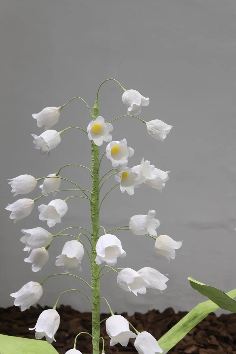 Handmade Oversize Standing Stem Giant Large Paper Bell Orchid Flower ...