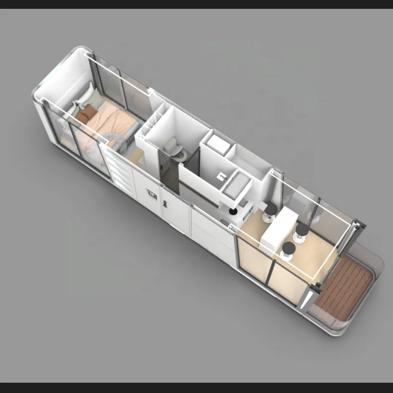 Portable Prefab House Modular Frame Modern Space Capsule Style Camping ...