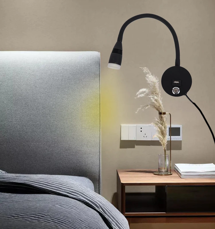 Reading Light Wall Dimmable Led Plug In Wall Lighting Adjustable Touch ...