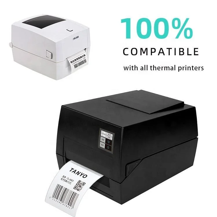 Barcode Stickers Plain Color Label Printer Three Anti-thermal Paper ...