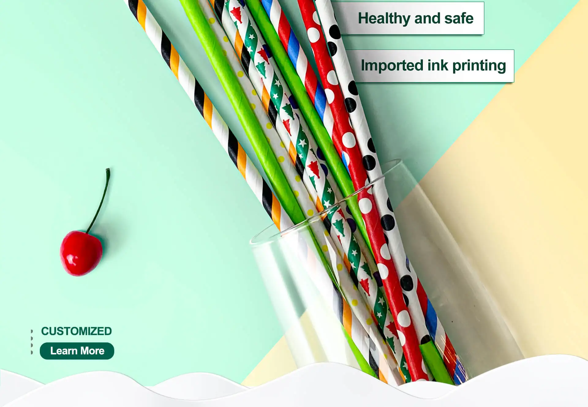 Disposable Biodegradable Cheap Straw Colorful Drinking Customized Paper ...