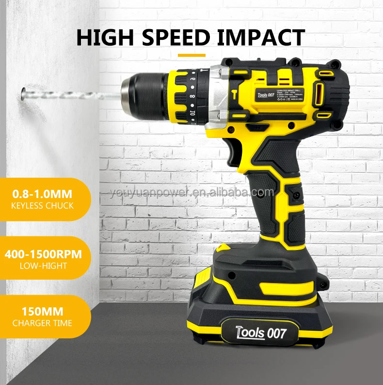 20V Lithium Battery Power Hand Drill Machine - Cordless Combo