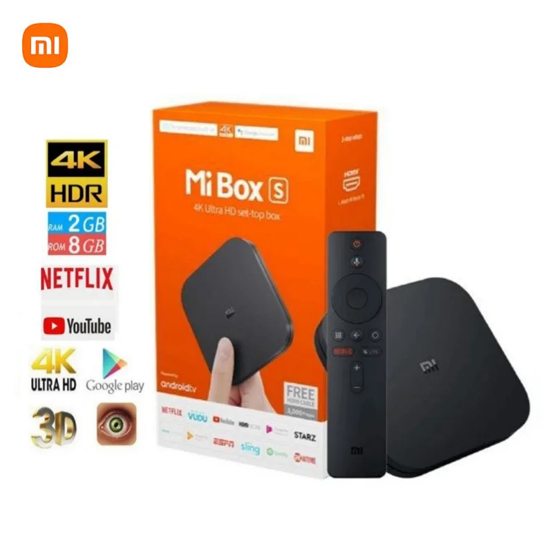 Android Tv 6.0 Xiaomi Mi Box S 4k Android Quad Core Support 4k Ultra Hd ...