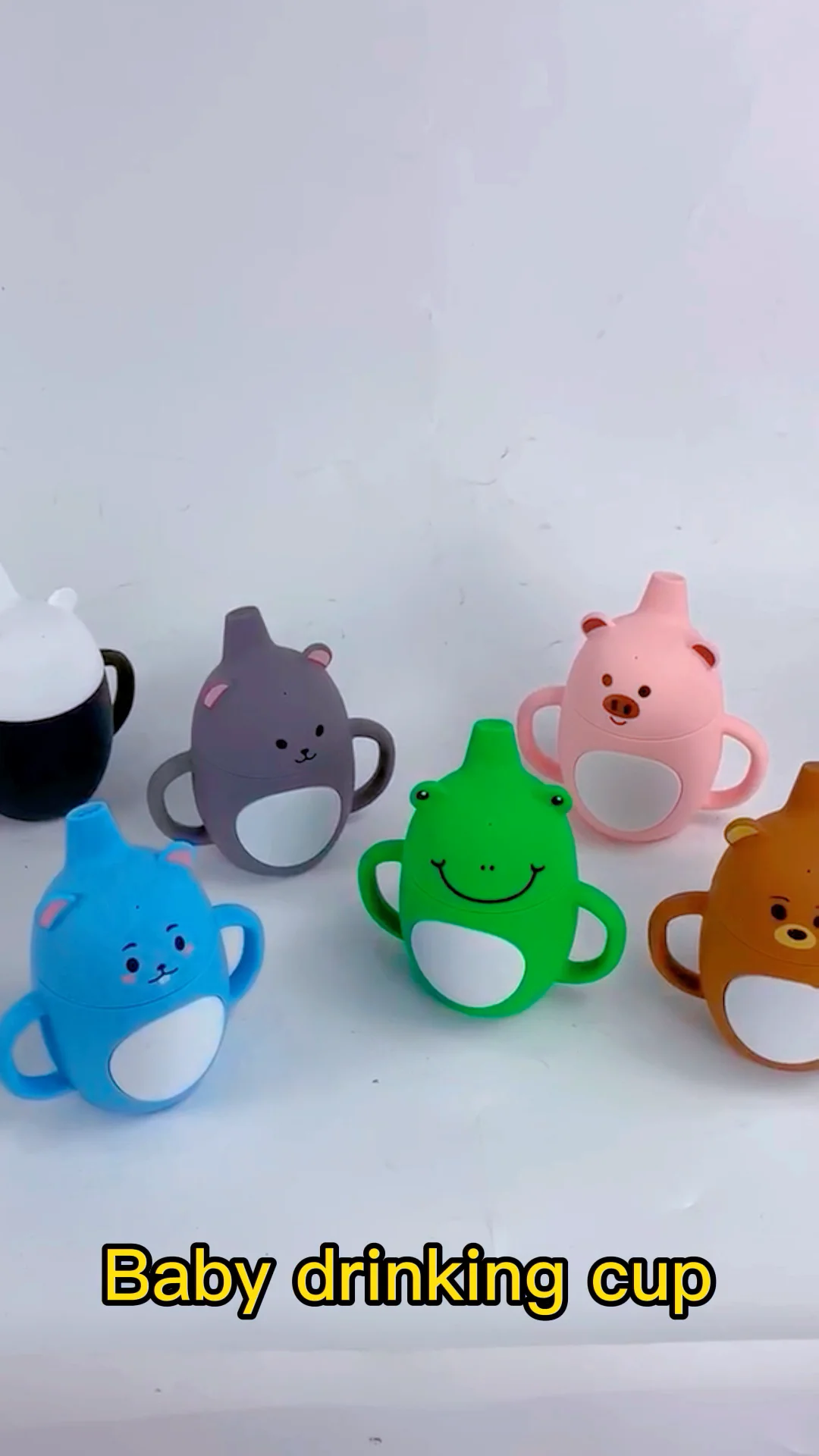Baby Cup Cute Animals Looks Silicone Cups For Toddlers And Babies Food ...