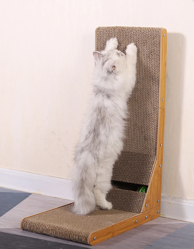 L Shape Cat Scratcher Board Detachable Cat Scraper Scratching Post For ...