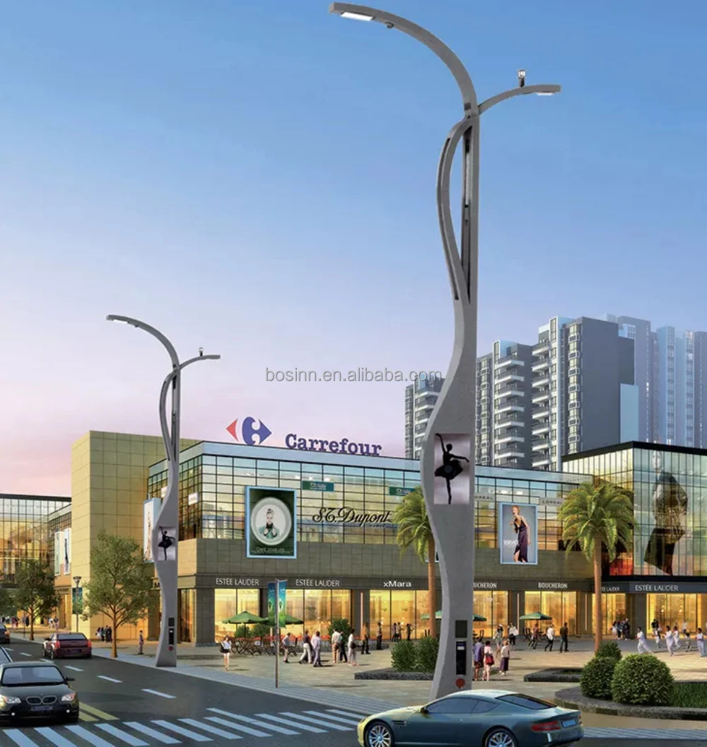 Urban Smart Street Lights Integrated 5g Charging Pile Smart Lighting ...