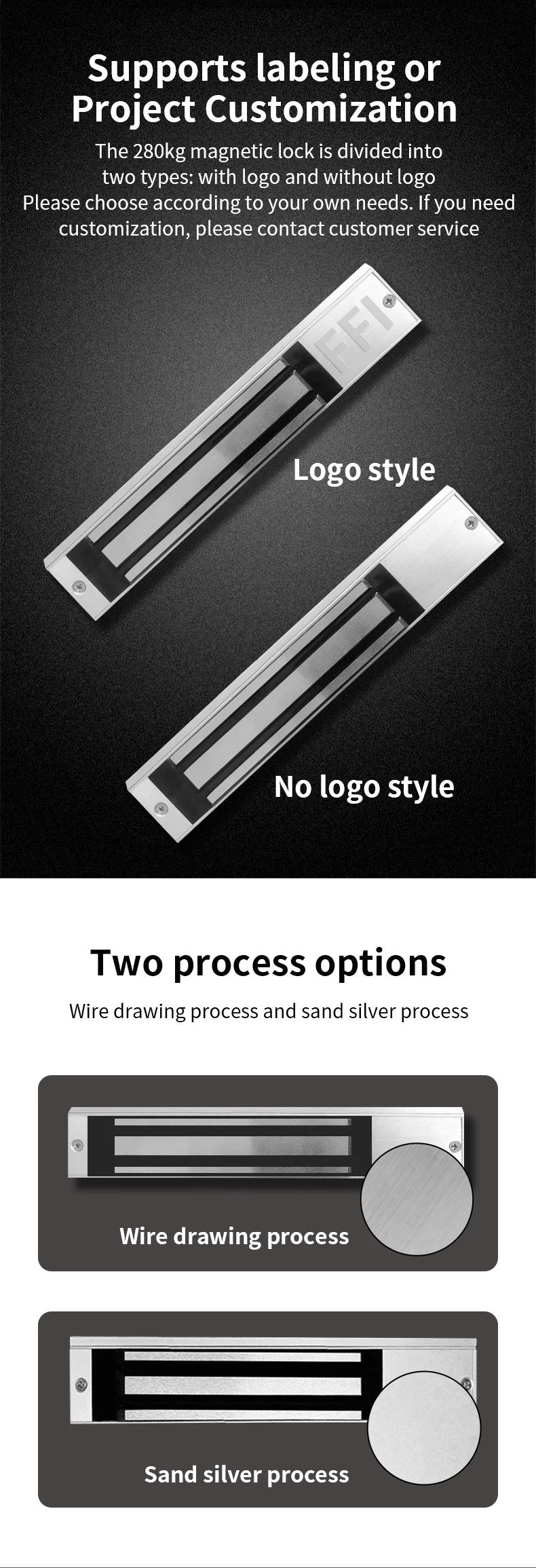 280wy Double Door Magnetic Lock Electromagnetic Lock Electric Control ...