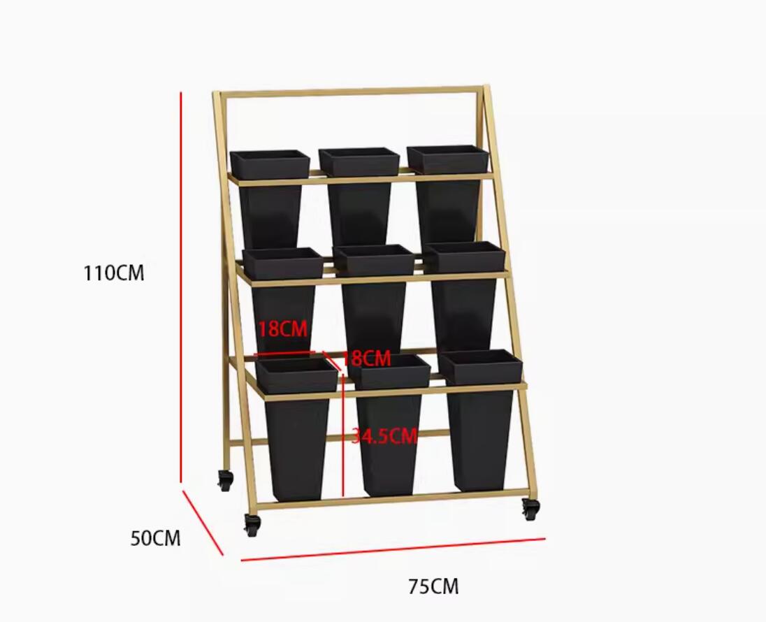 Foldable not need installation fresh flower display racks artificial ...