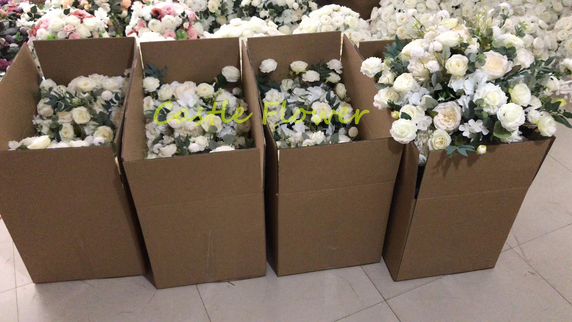 Custom Wedding Props - Elegant Artificial Flower Runners