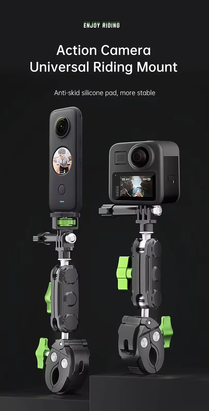 360 Degree Adjustable Flexible Super Crab Clamp Action Camera Holder ...