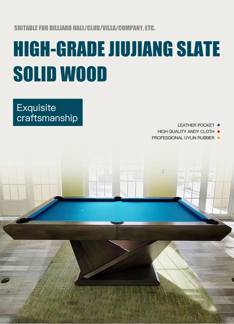 Best-selling In Stock 8ft Game Tables Solid Wood Snooker & Billiard ...