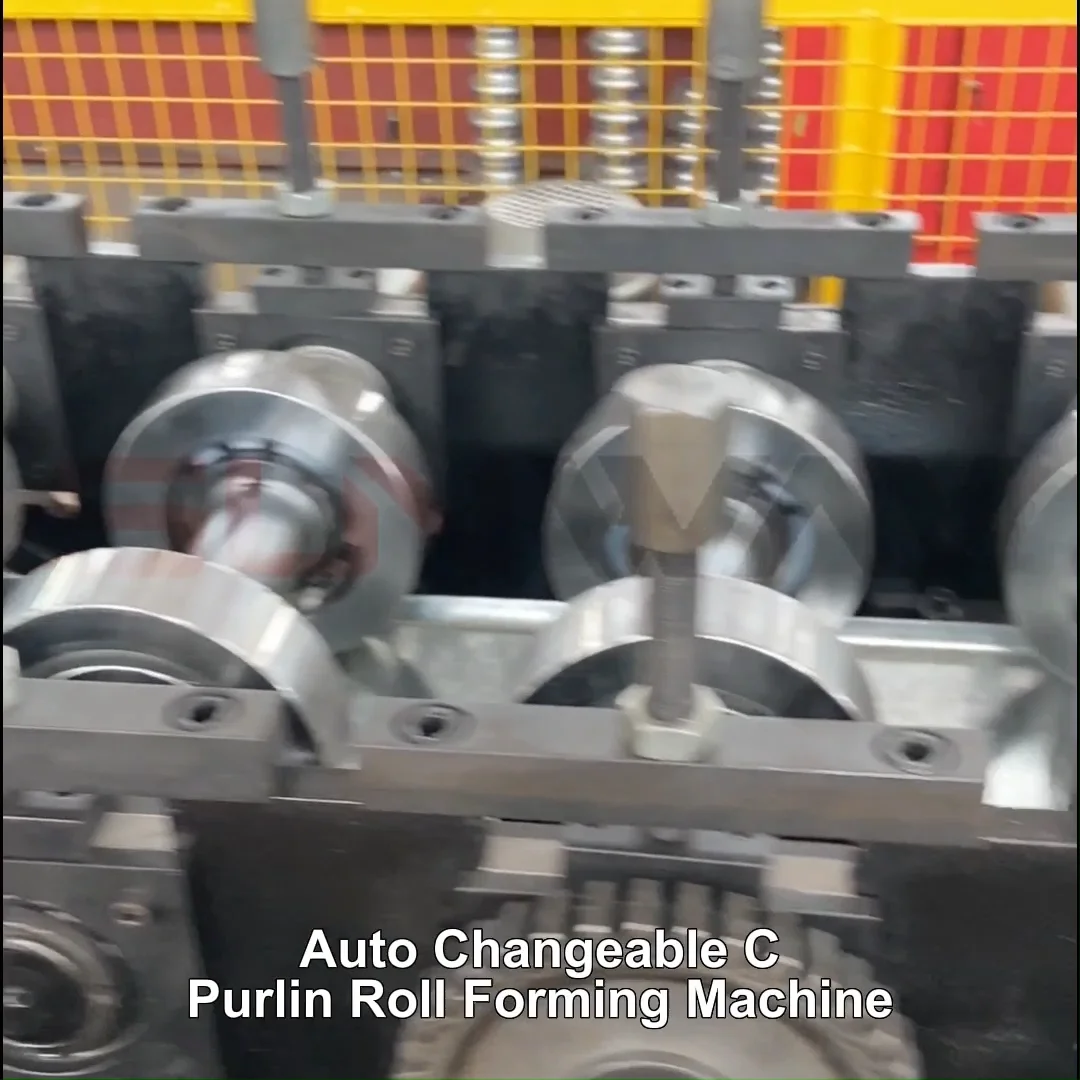 Automatic Size Changeable C U Purlin Roll Forming Machine C U Steel ...