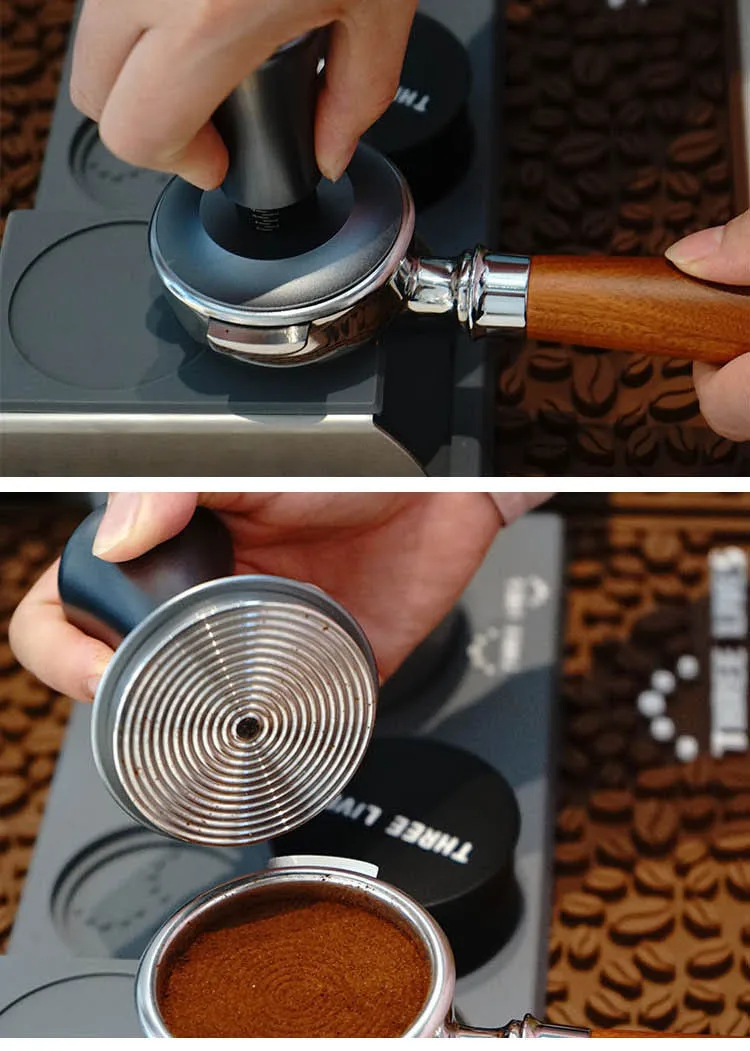Factory Custom Calibrated Coffee Tamper Stainless Steel Thread Bottom ...