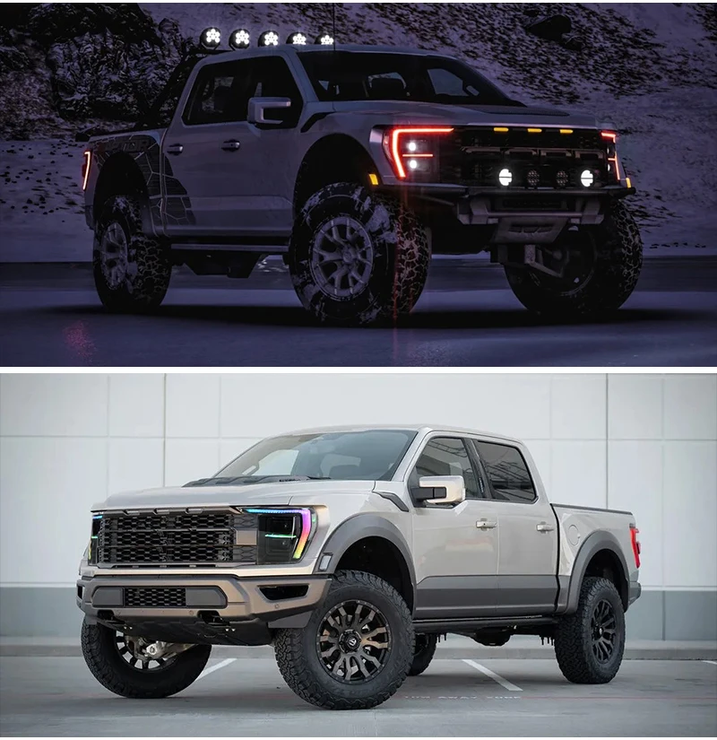 TT-ABC Full RGB Headlights for 2022-2024 Ford F-150 F150 P702 14th Gen ...