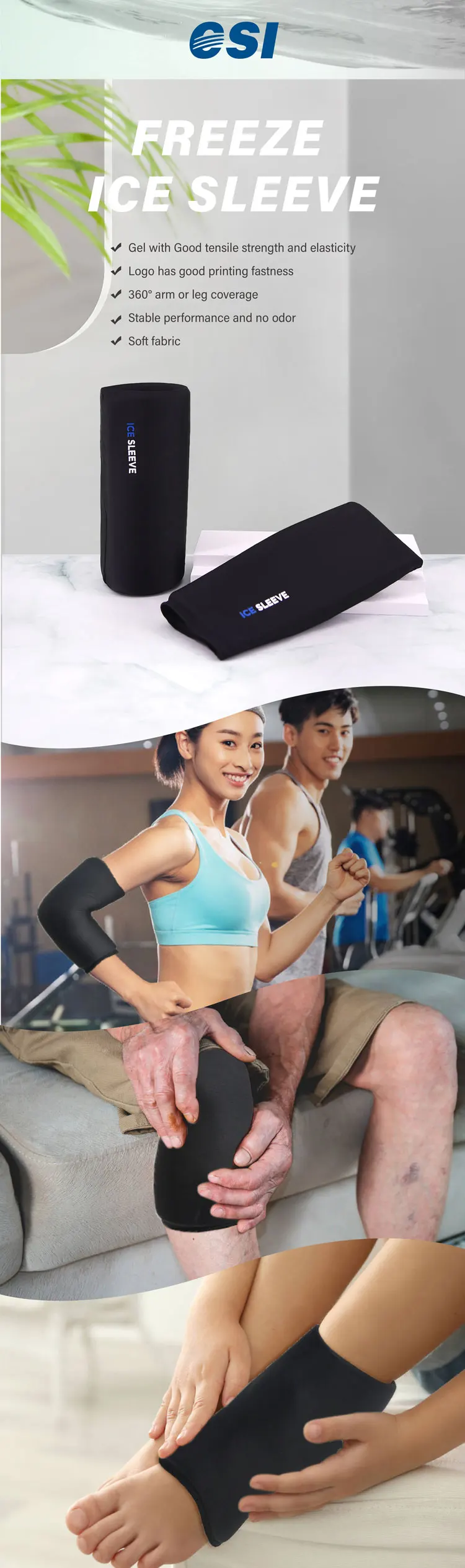 CSI Flexible Freeze Injury Cool and Heat Elbow Brace