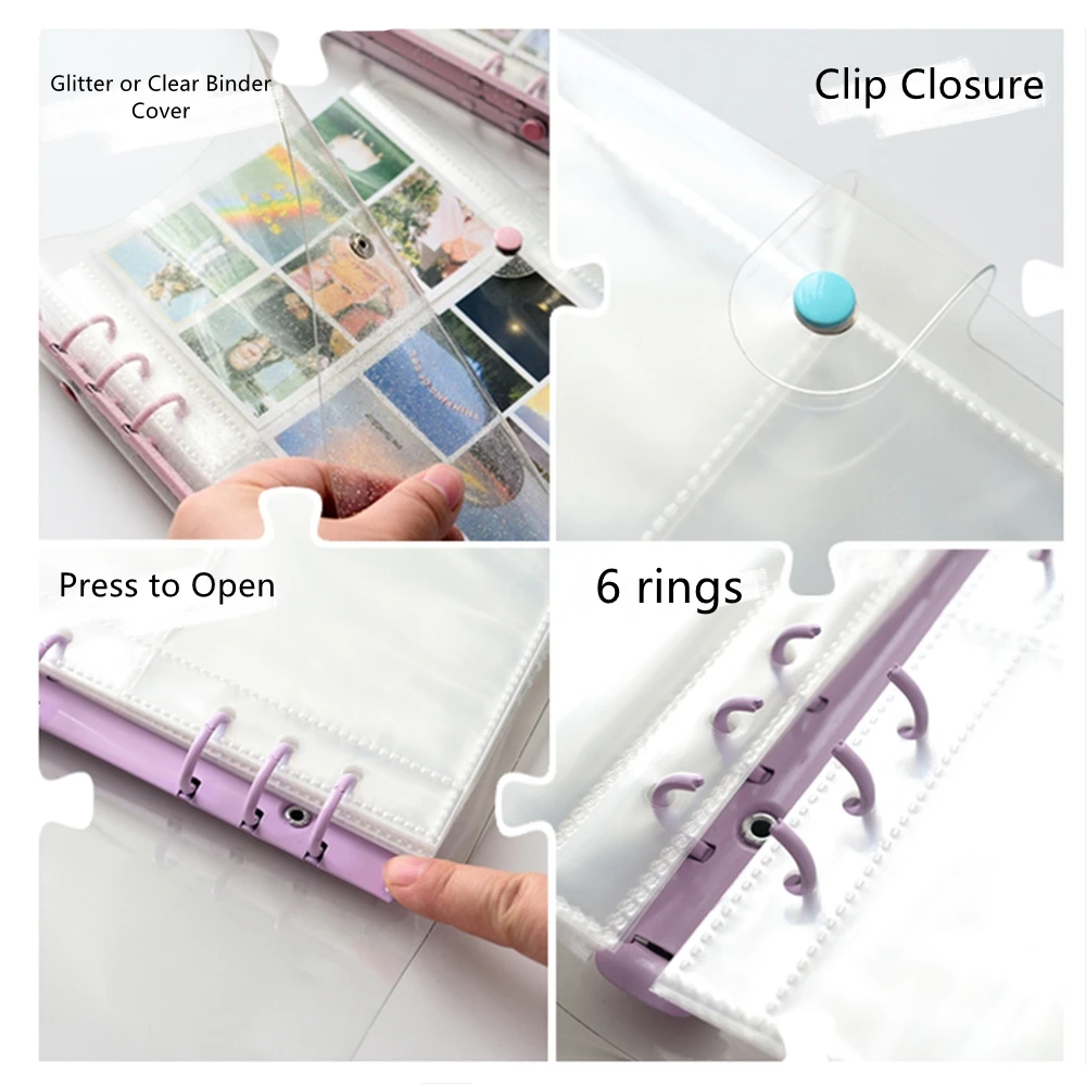 3 Inch 5 Inch Photocard Binder 6 Ring Photocard Holder Small Pvc Photo ...