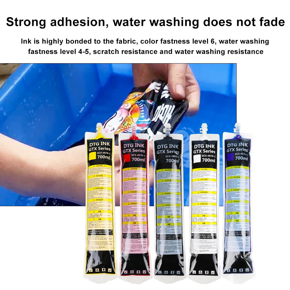 Wholesale 5coloe Digital Textile Ink 700ml Gtx Digital Pigment Ink Bag ...