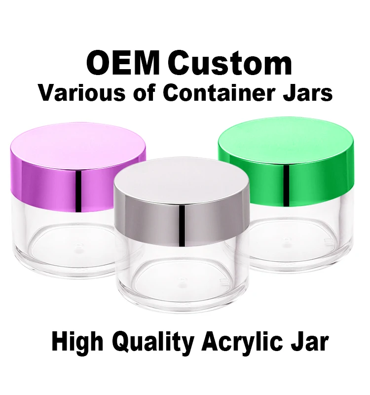 Custom 1oz Dip Powder Container - Acrylic Jar with Cap