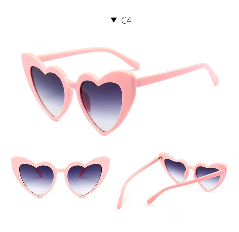 Colorful 2024 Heart Love&roses Sunglasses Women Brand Designer Sun ...