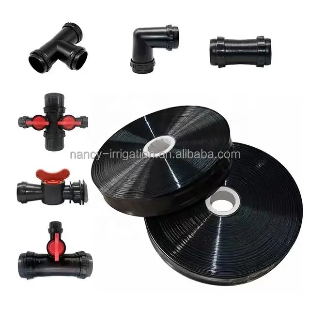 Pre-Fabricated PE Flat Hose with Holes for Drip Irrigation System ...