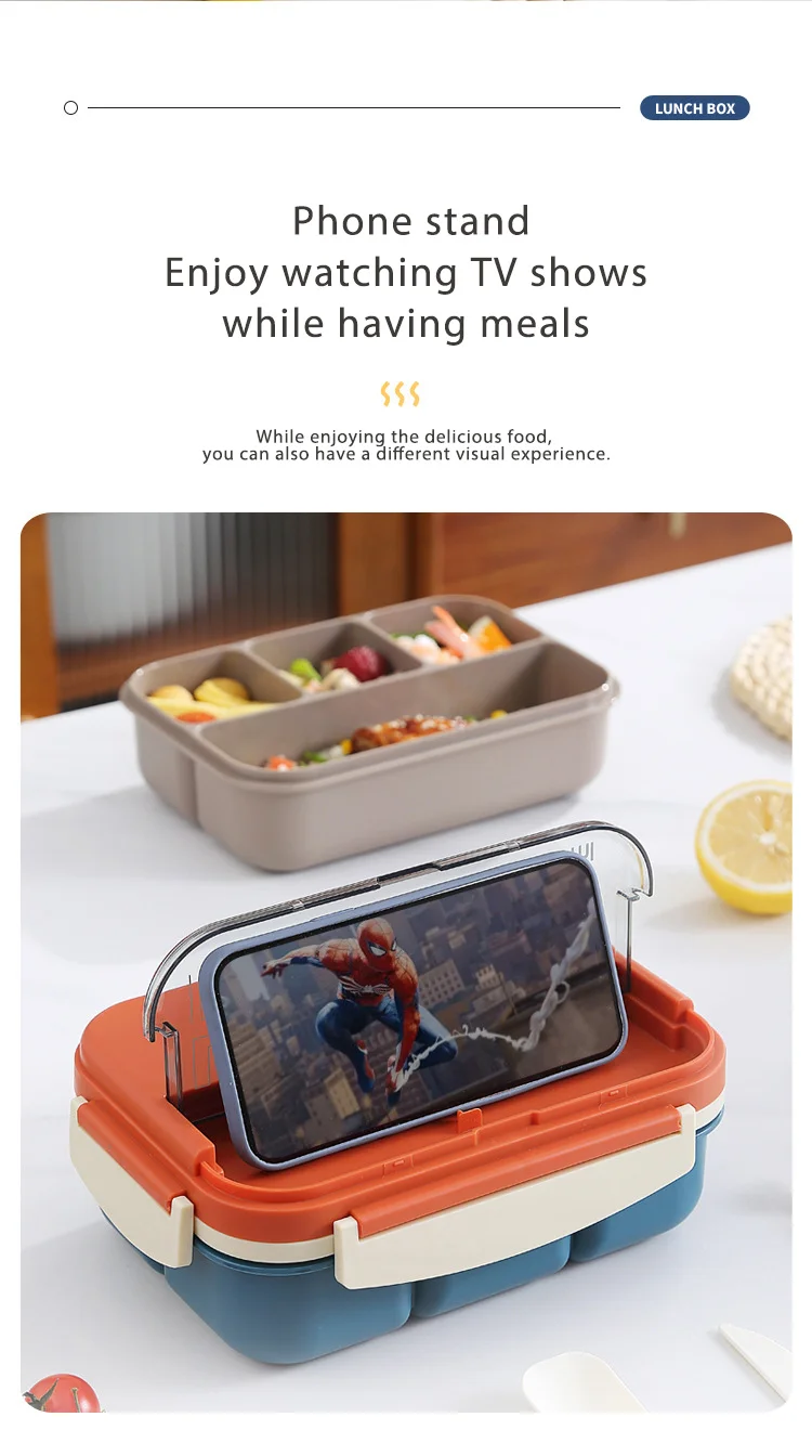 BPA-Free Thermal Insulated 4 Compartment Bento Lunch Box Heatable ...