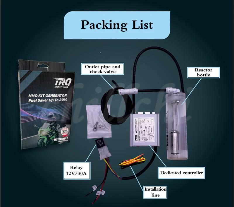Packbox Hho Hydrogen-oxygen Generator High-efficiency Motorcycle Fuel ...