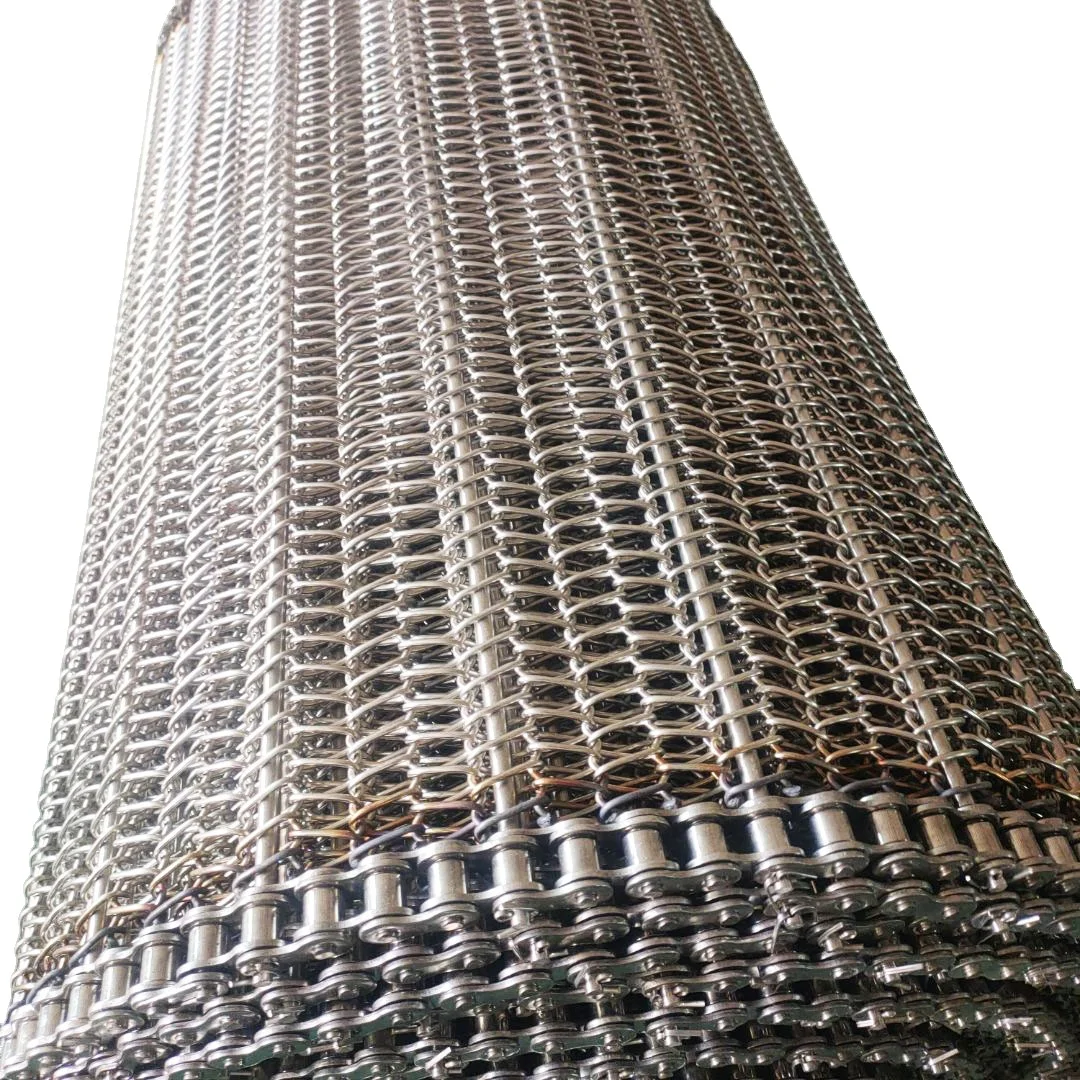 Chain Link Balance Spiral Wire Food Conveyor Mesh Belt For Cooling ...