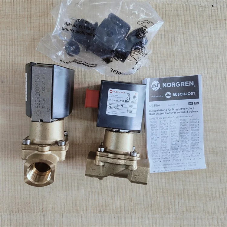 D-32545 Pneumatic Diaphragm Solenoid Valve - Brass Nickel, 1-Year ...