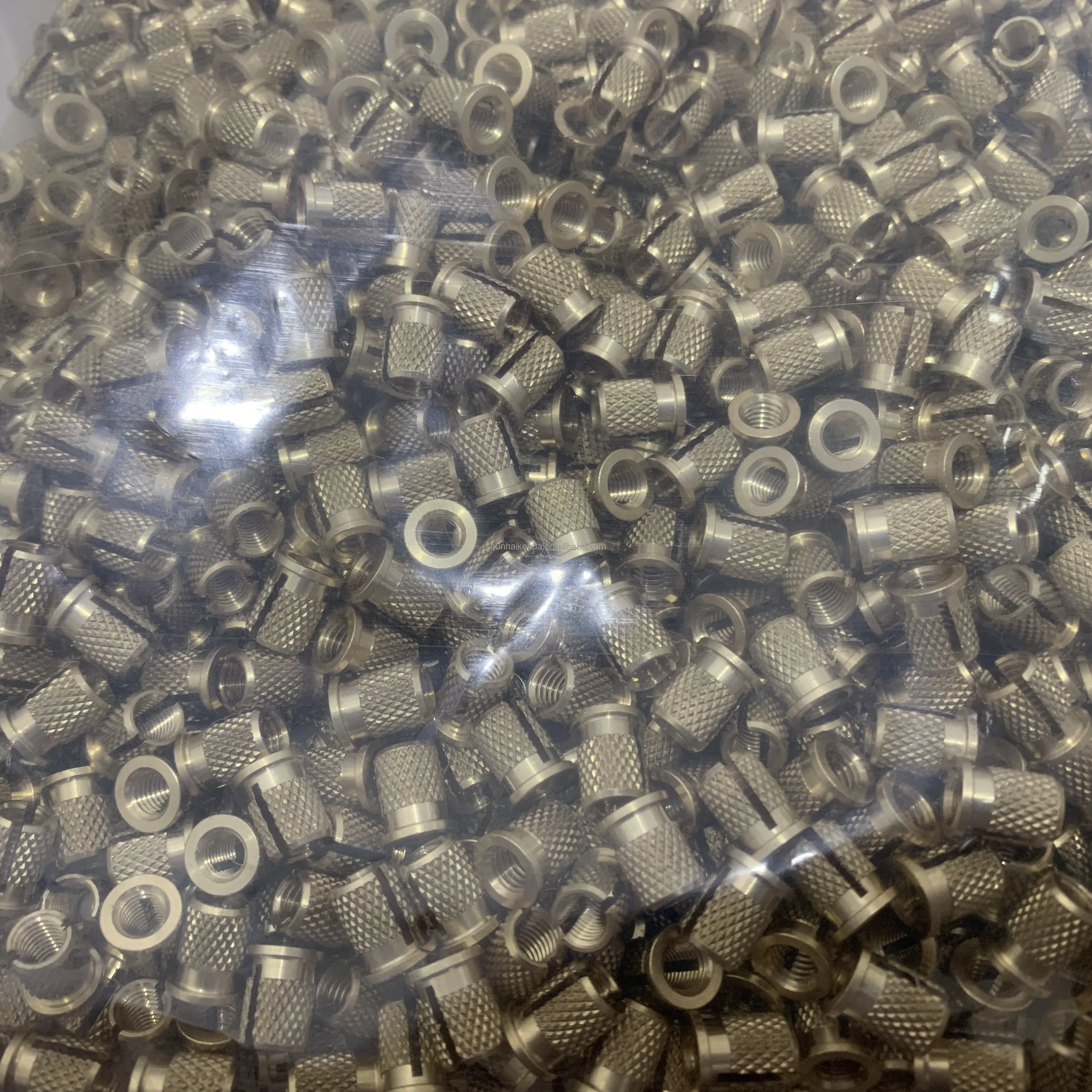 M4 M5 M6 Slotted Blind Insert Nut Copper Brass Bushing Threaded Inserts ...