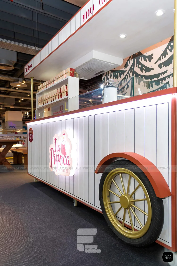 Modern Design Shopping Mall Retail Display Cart Fast Food Counter ...